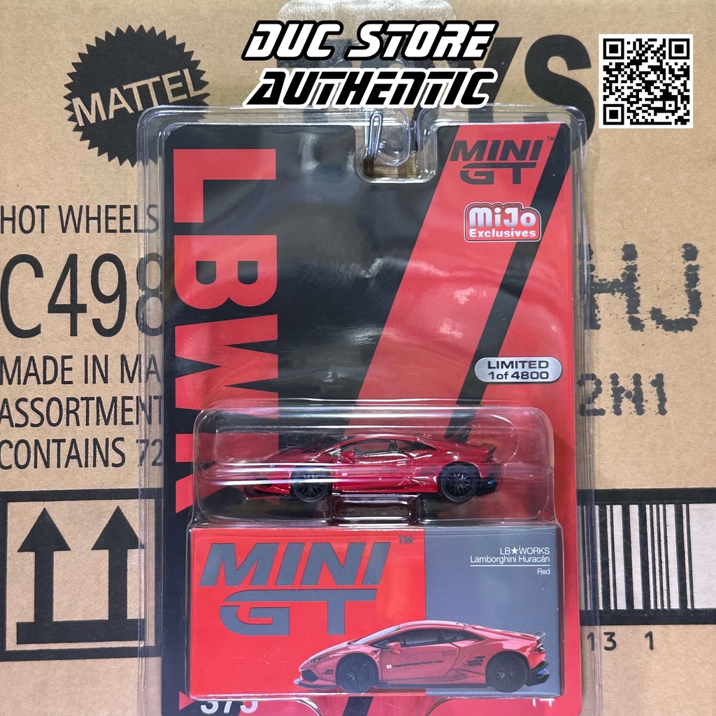 Minigt 375 Model Car - LB WORKS Lamborghini Huracan ver. 2 Red - US ...
