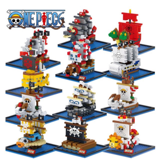Assembled models of ships from One Piece, Pirate Island, Small size ...
