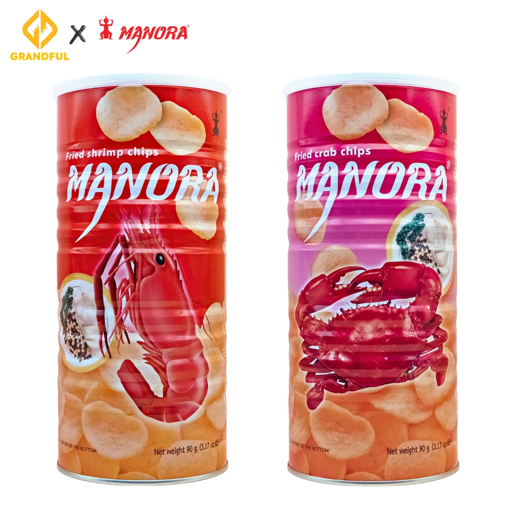 Manora Shrimp/Crab Snack 90g (Red/Pink Can) | Shopee Philippines