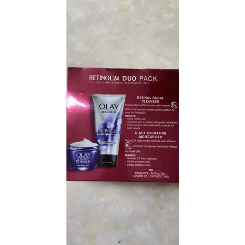 Combo of 2 boxes (1 box of Olay facial cleanser and 1 box of Olay skin whitening cream) genuine ...