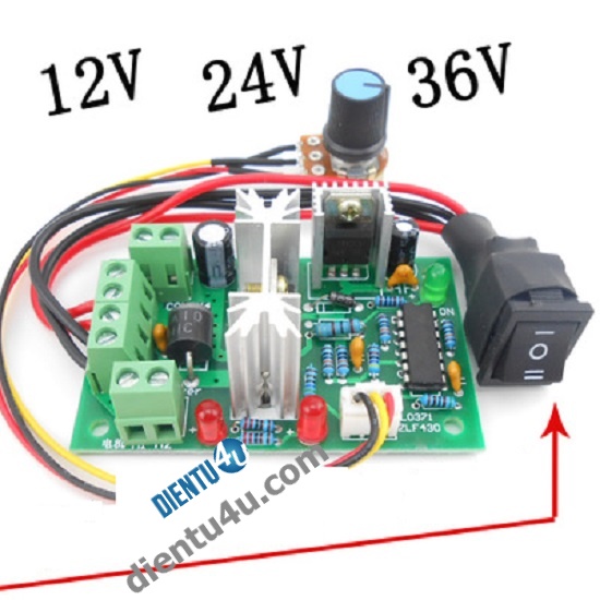 Speed Control Circuit And Reverse Motor DC 10V-36V 150W | Shopee ...