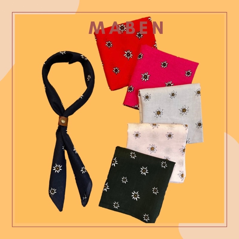 Small flower-shaped cotton bandana size 55x55cm - Maben | Shopee ...
