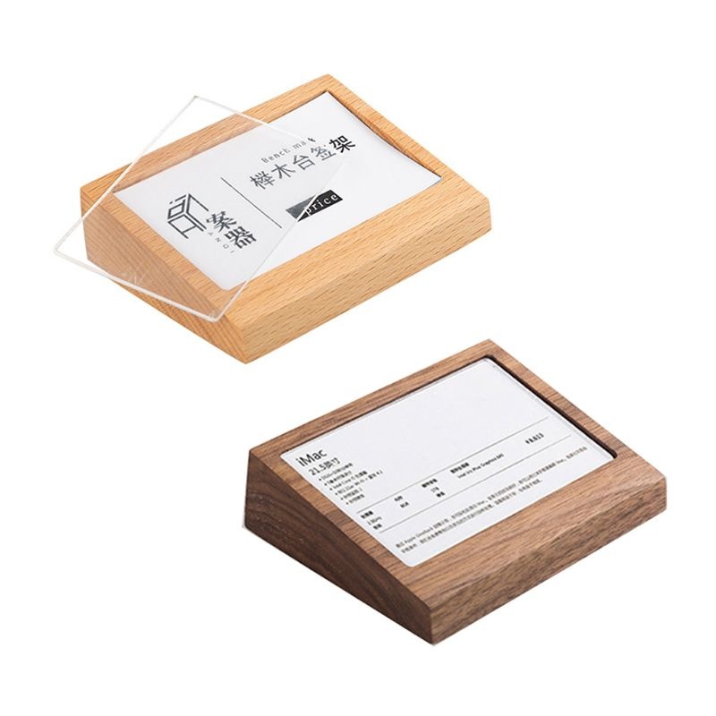 Name card Rack / High-Quality Wooden Rack Label Display Stand | Shopee ...