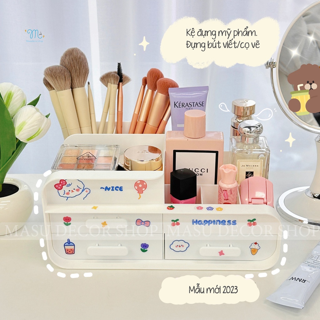 Plastic Shelf for Pens/Makeup Brushes/Convenient 3-tier Multi-Purpose ...