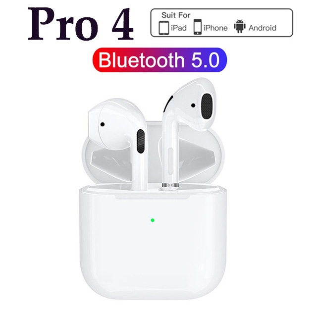 Original Earphones TWS Pro 4 Wireless with Mic Touch Control Bluetooth ...