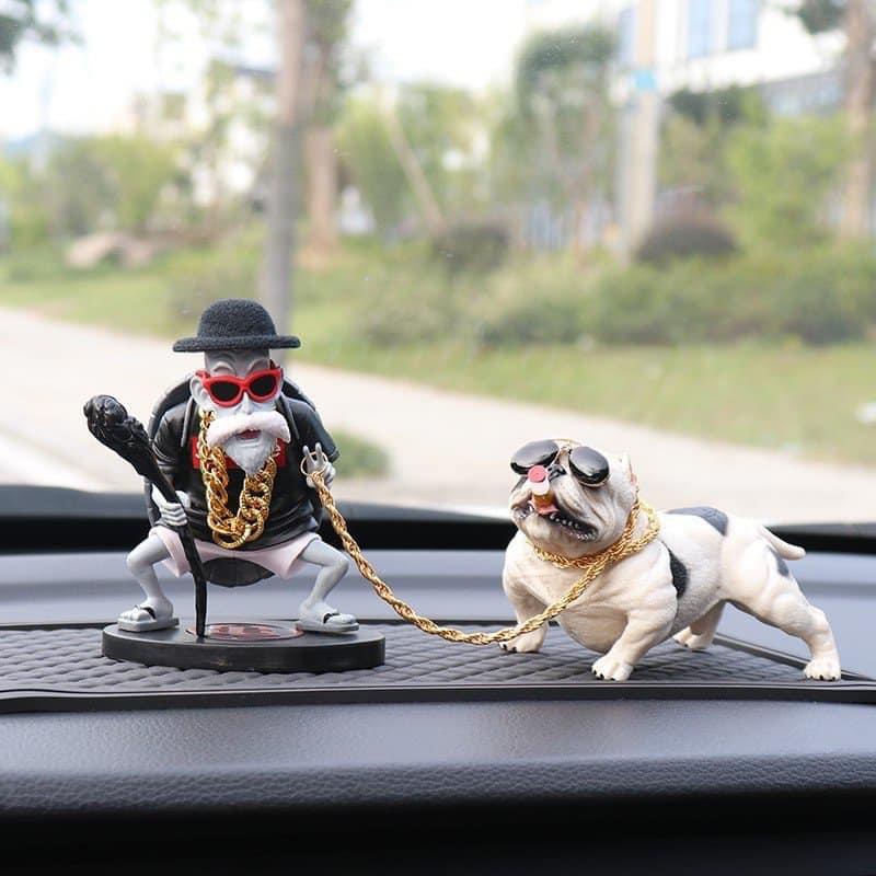 The Model Of The Old Man Leading pitbull Decorated Your Car tablo ...