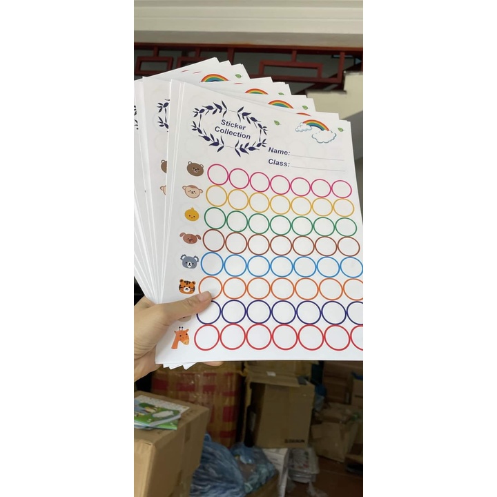 Sticker Board - Accumulate Gift Change Points. Paper Size A4 Printed 2 ...