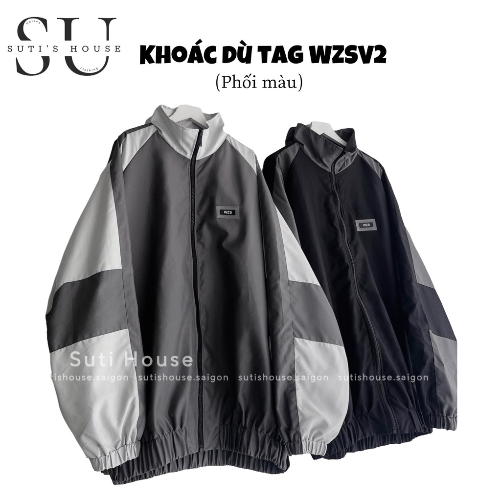 Jacket Parachute Jacket Tag WZS V2 Black Gray Lead With Transparent ...