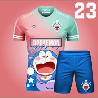 Doremon rainbow football kit designed Eros DR23 T-shirt | Shopee ...