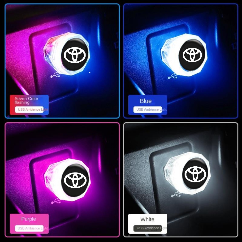 4PCS Car USB ambience light Mini portable LED Toyota Vios Yaris Altis ...