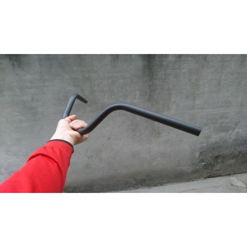 (YB125) Black painted steel handlebars for YB125, same shape as SR400 ...