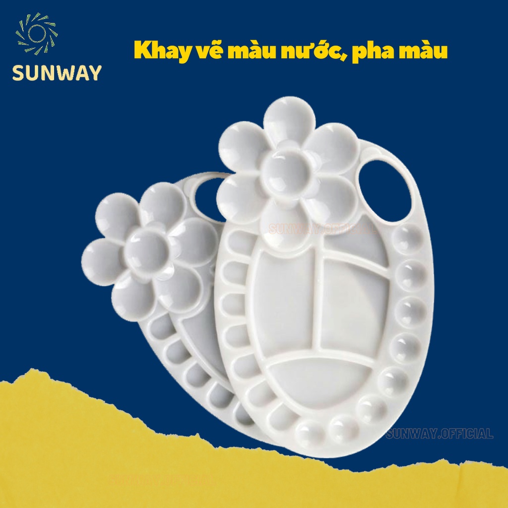 Color Mixing Tray, Drawing Tools, sunway Watercolor Tray | Shopee ...