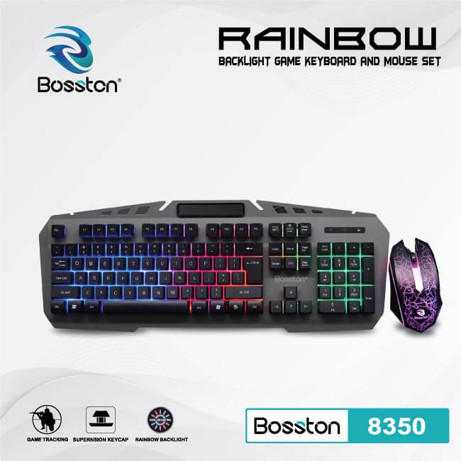 Bosston 8350 Mechanical Keyboard and Wired Gaming Mouse Combo - Full ...