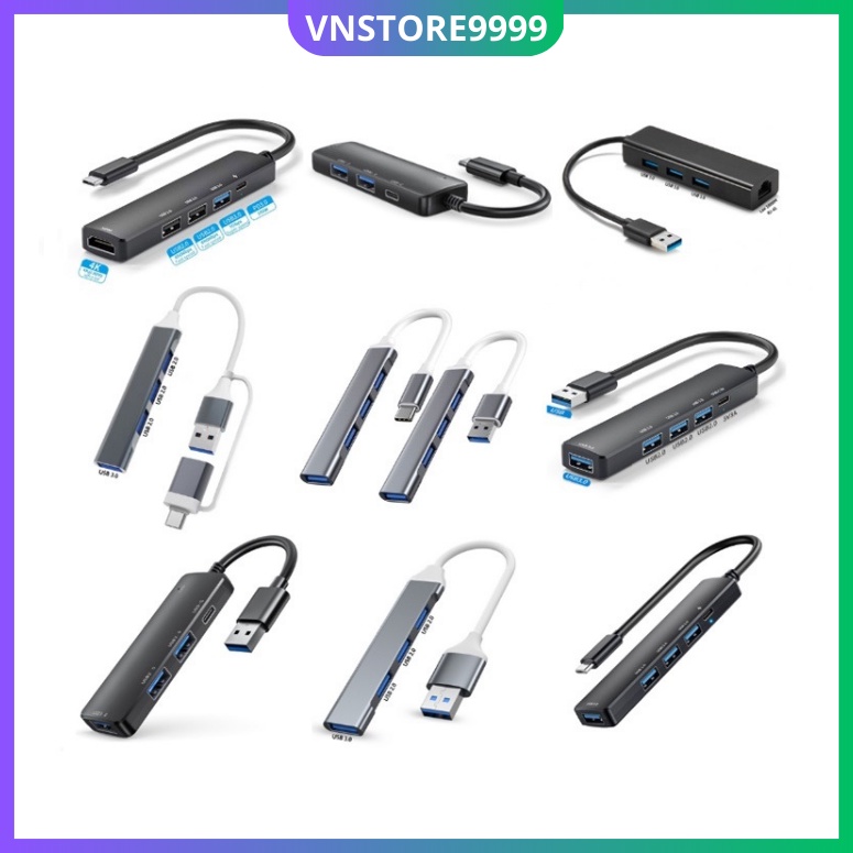 Type C hub and high-speed usb hub increases usb splitter port to expand ...