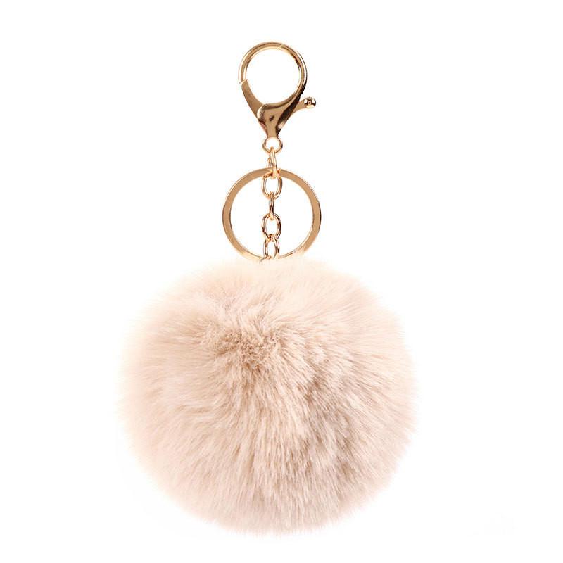 SJW 1PCS Fluffy Keychain Women Trinket Pompom Fur Ball RANDOM | Shopee ...