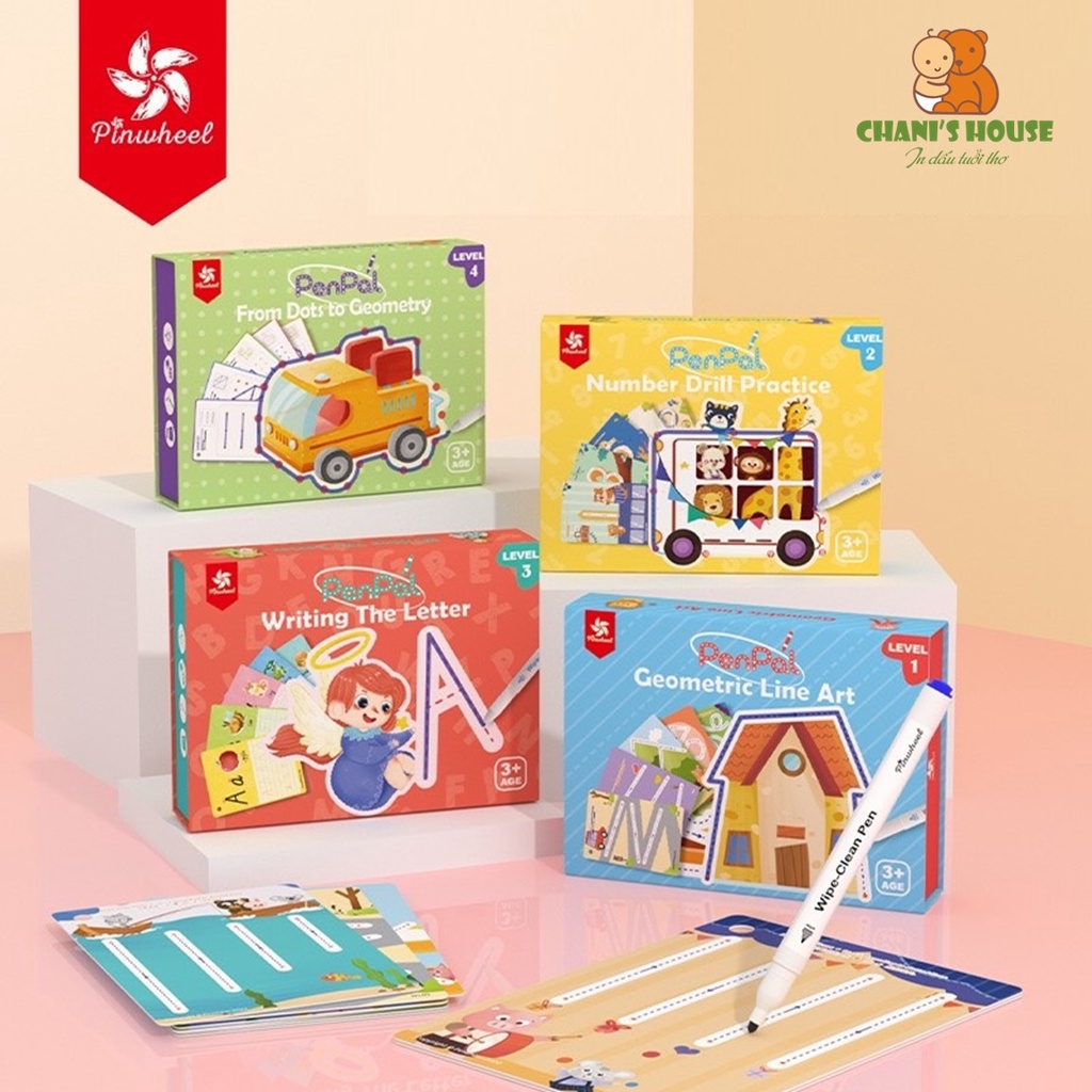 Pinwheel FLASHCARD TOY LOGIC THINKING THEME AND DOT TO DOT WRITING ...