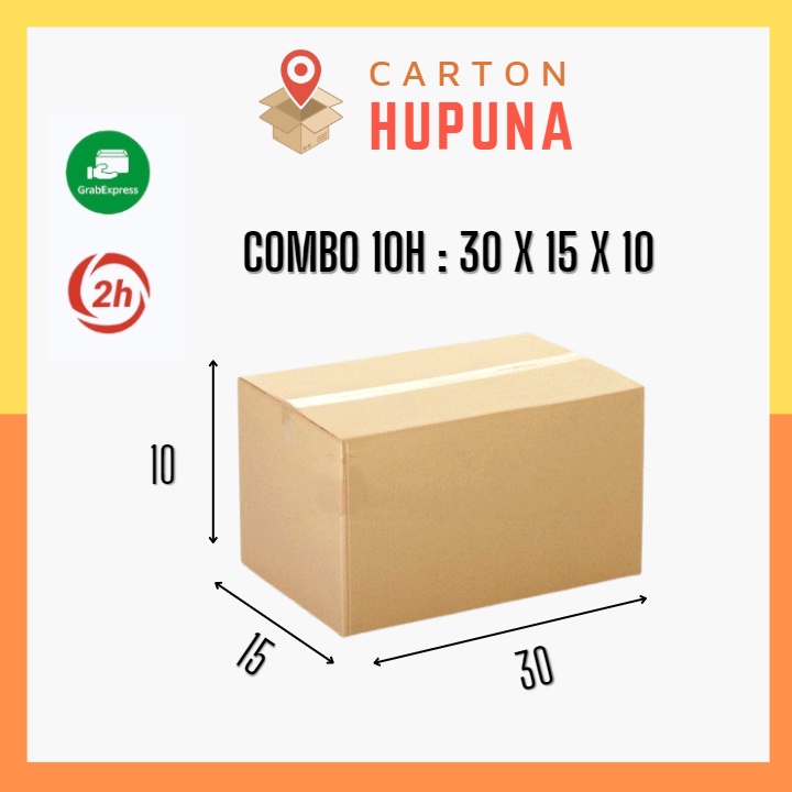 10 packing carton boxes 30x15x10 HUPUNACARTON convenient packing carton ...