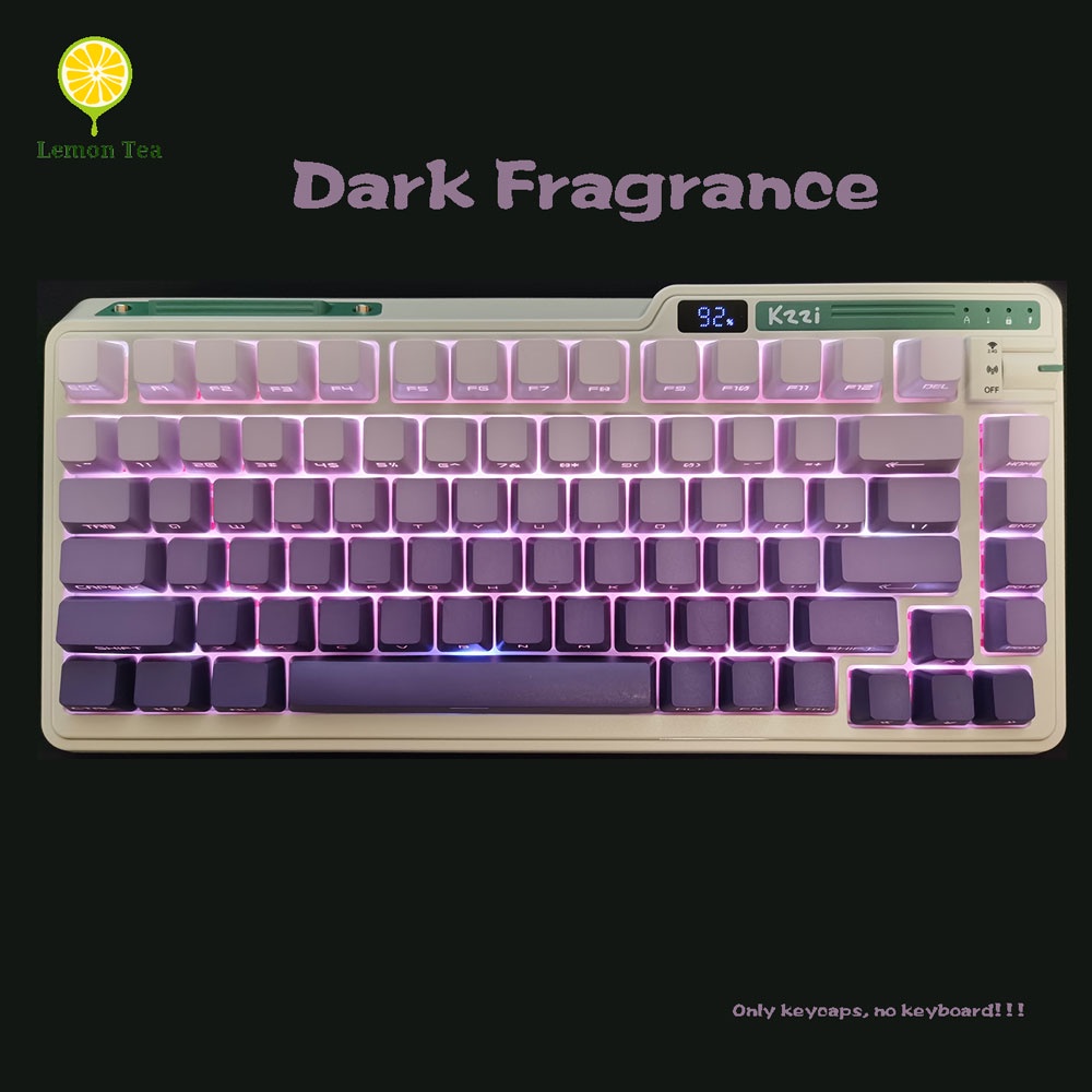 [JKDK] Dark Fragrance translucent Keycaps dip-dye PBT Material oem profile Suitable For 61/68/71 ...