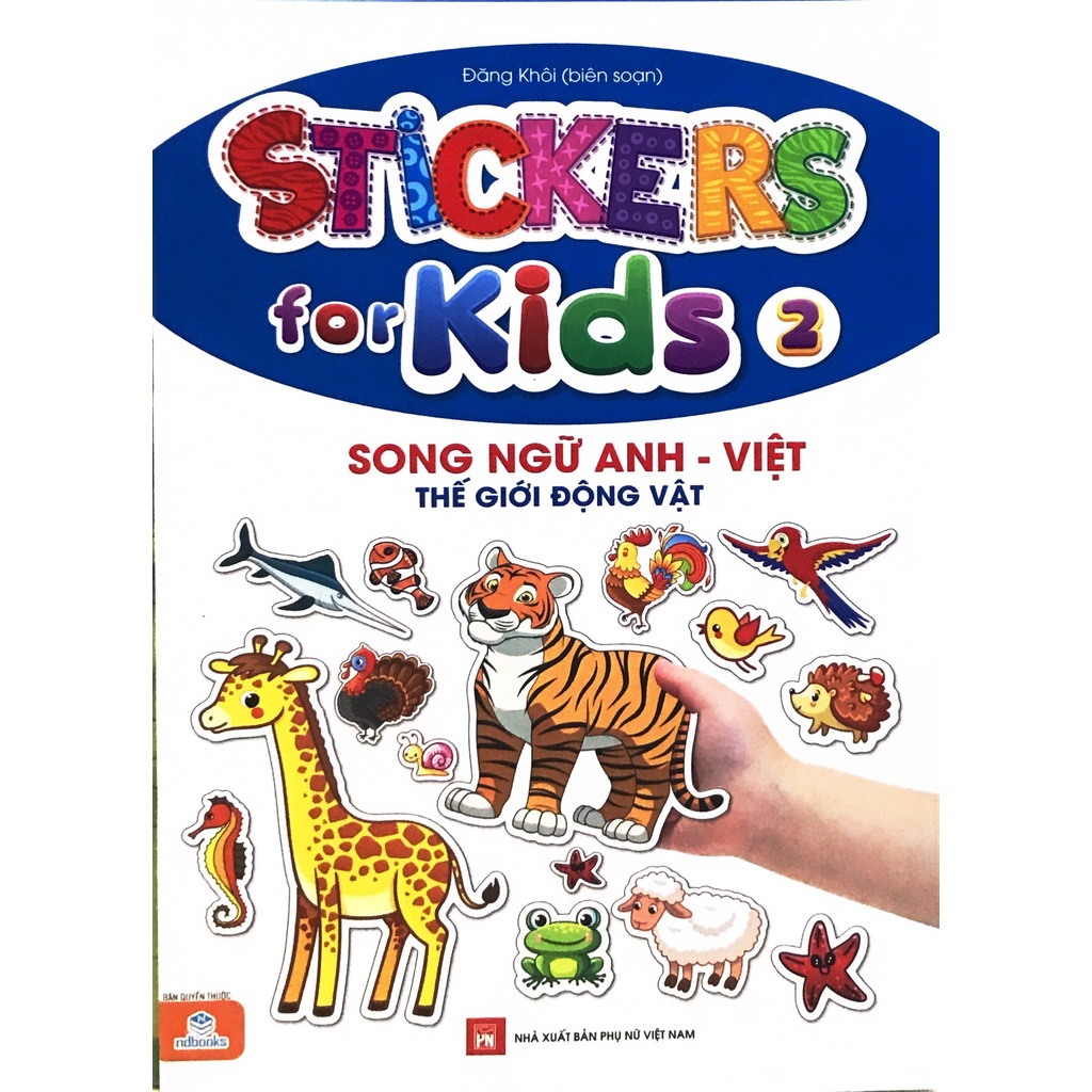 Book - Stickers for kids - Bilingual English and Vietnamese - Animal ...