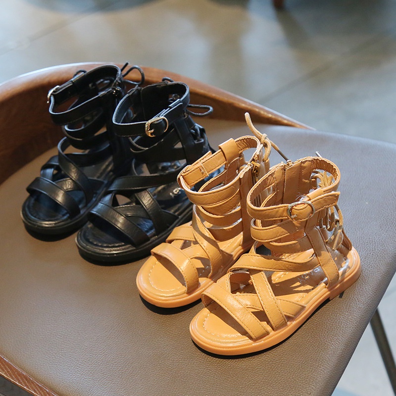 Combat Sandals For Girls - Korean Style High Neck Soft pu Leather ...
