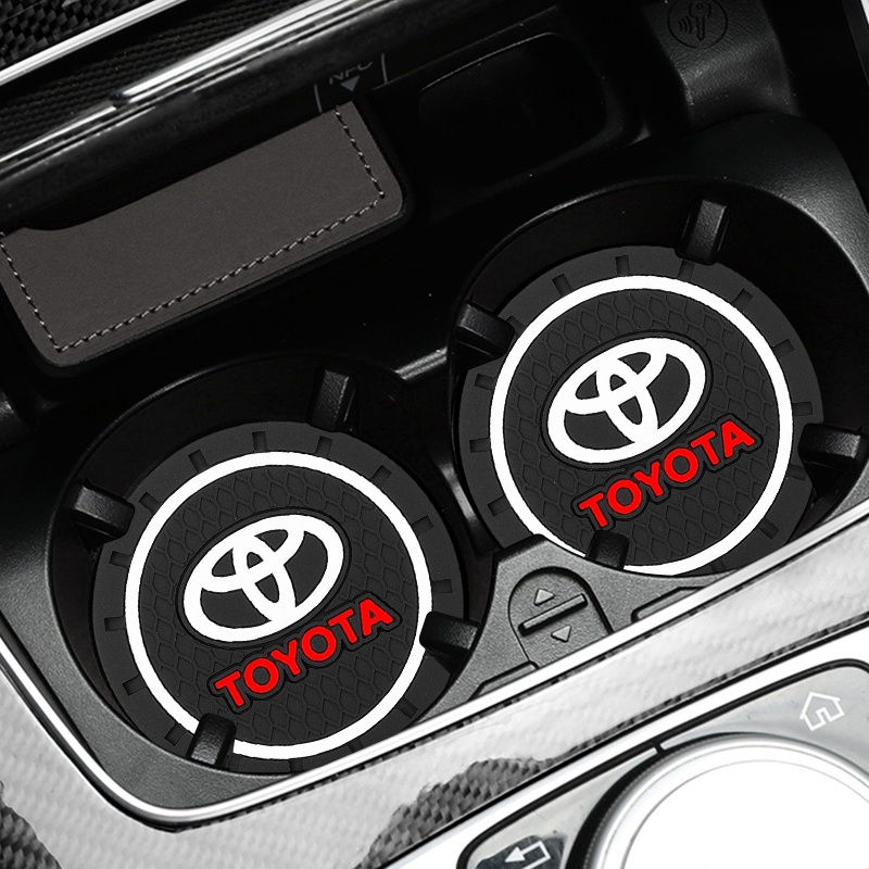 2pcs Car Coasters Water Cup Holder Pads Cup Slot Non-Slip Mat Interior ...