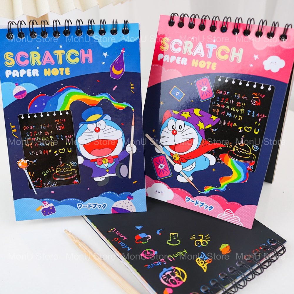 Cute Doraemon rainbow Scratch Note magic drawing book TooYoo BK00204 | Shopee Philippines