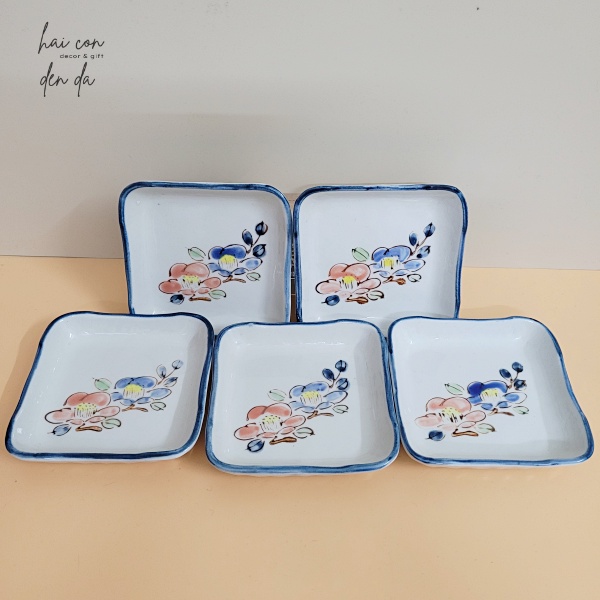 Set of 5 square ceramic plates | Shopee Philippines
