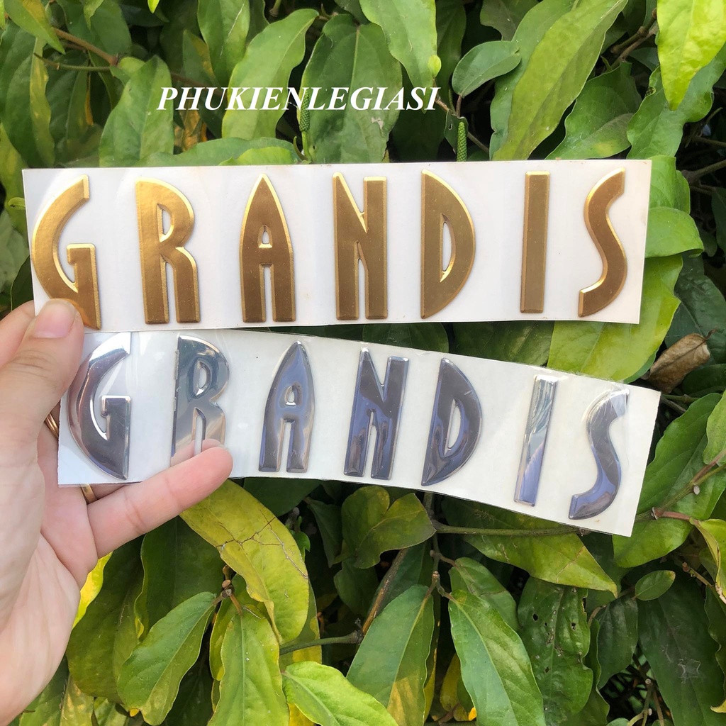 Grandis lettering in Gold and Silver color for Mitsubishi Grandis OEM ...