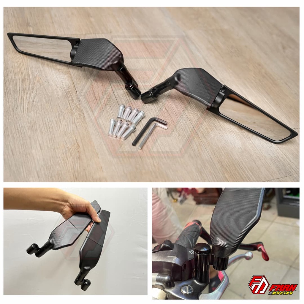 Motor GP spoiler mirrors for car brands 1/2 version (Aluminum legs ...