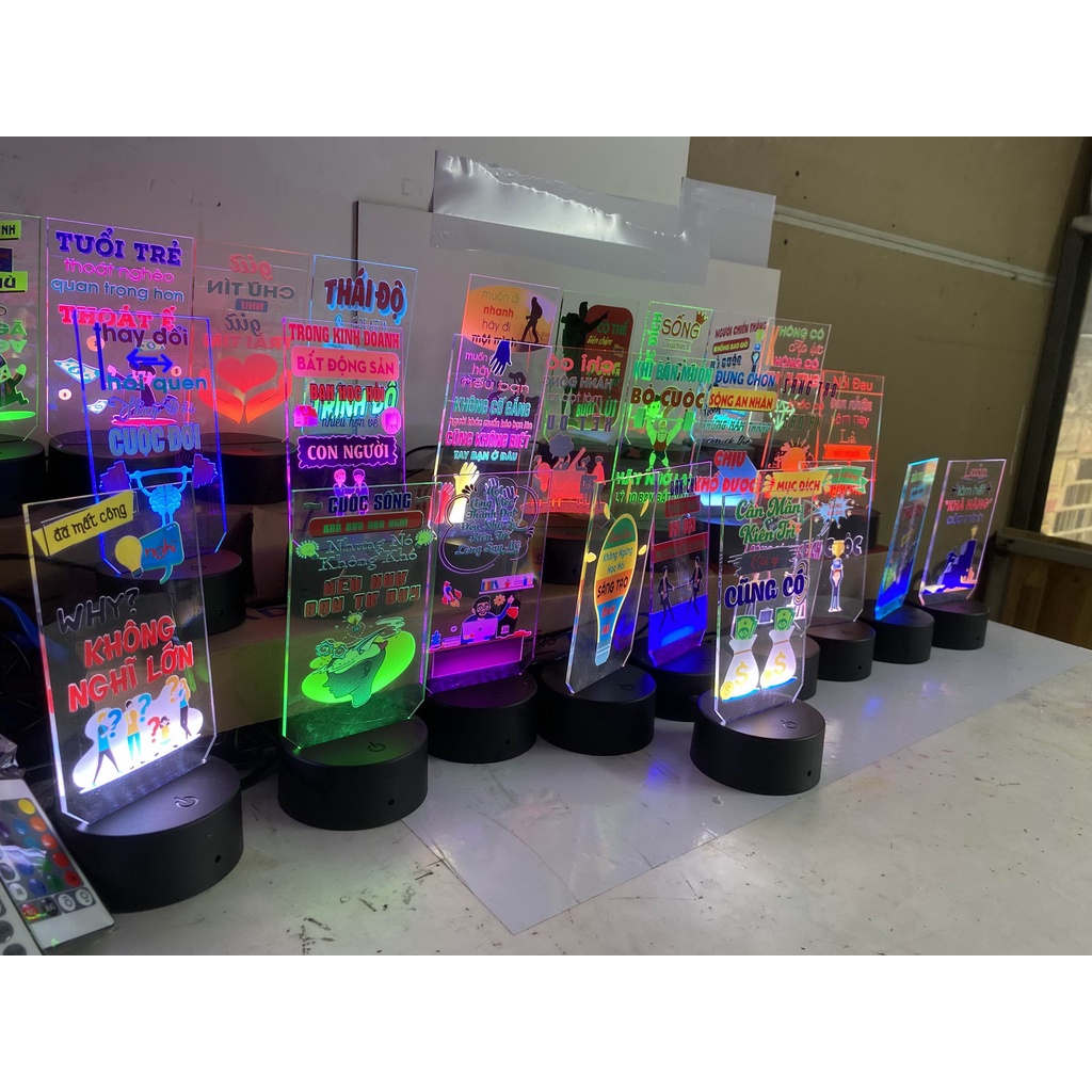 7-color led desk motivation to promote work, office desk led, office ...