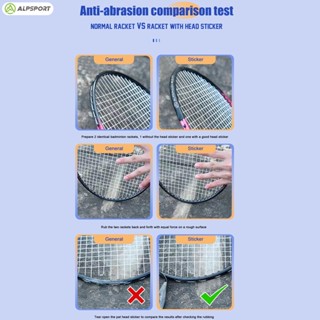 Alpsport Pkt Racket Head Sticker For Badminton Net Feather Frame Border ...