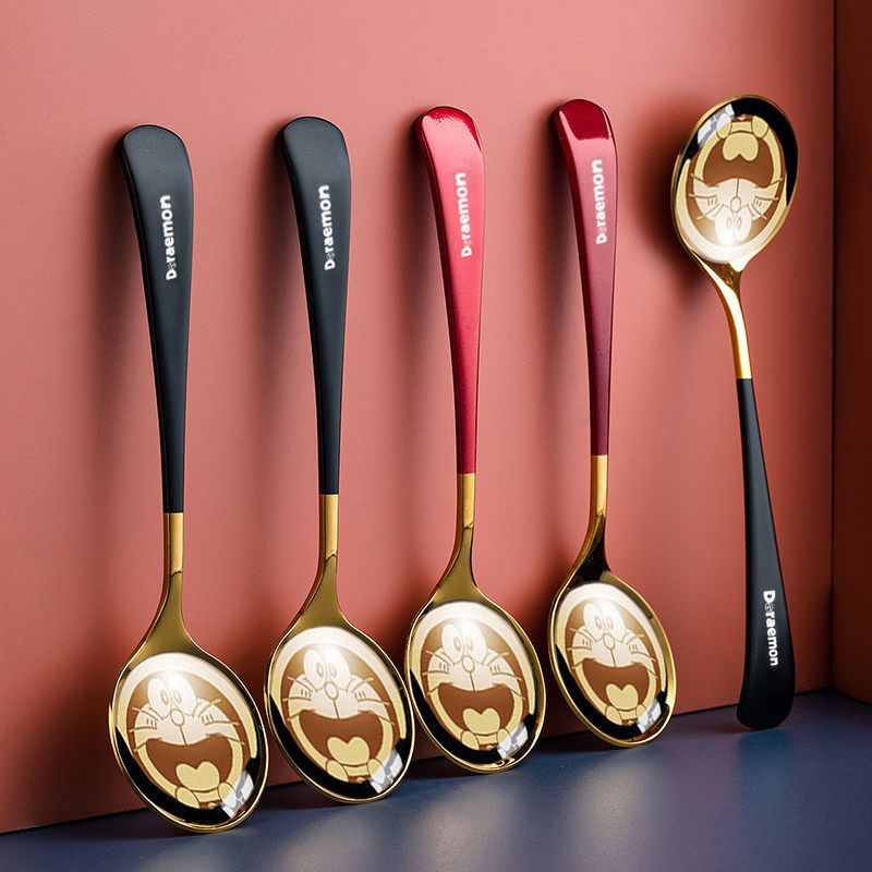 Cute Doraemon doremon Stainless Steel Spoon, Multi-Color Stainless ...