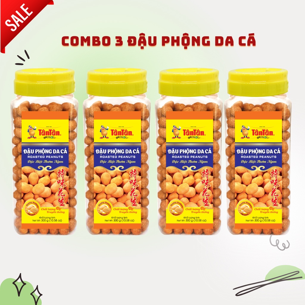 Combo of 4 jars of Tan Tan Fish Skin Peanuts 300g (300gx4 ) | Shopee ...