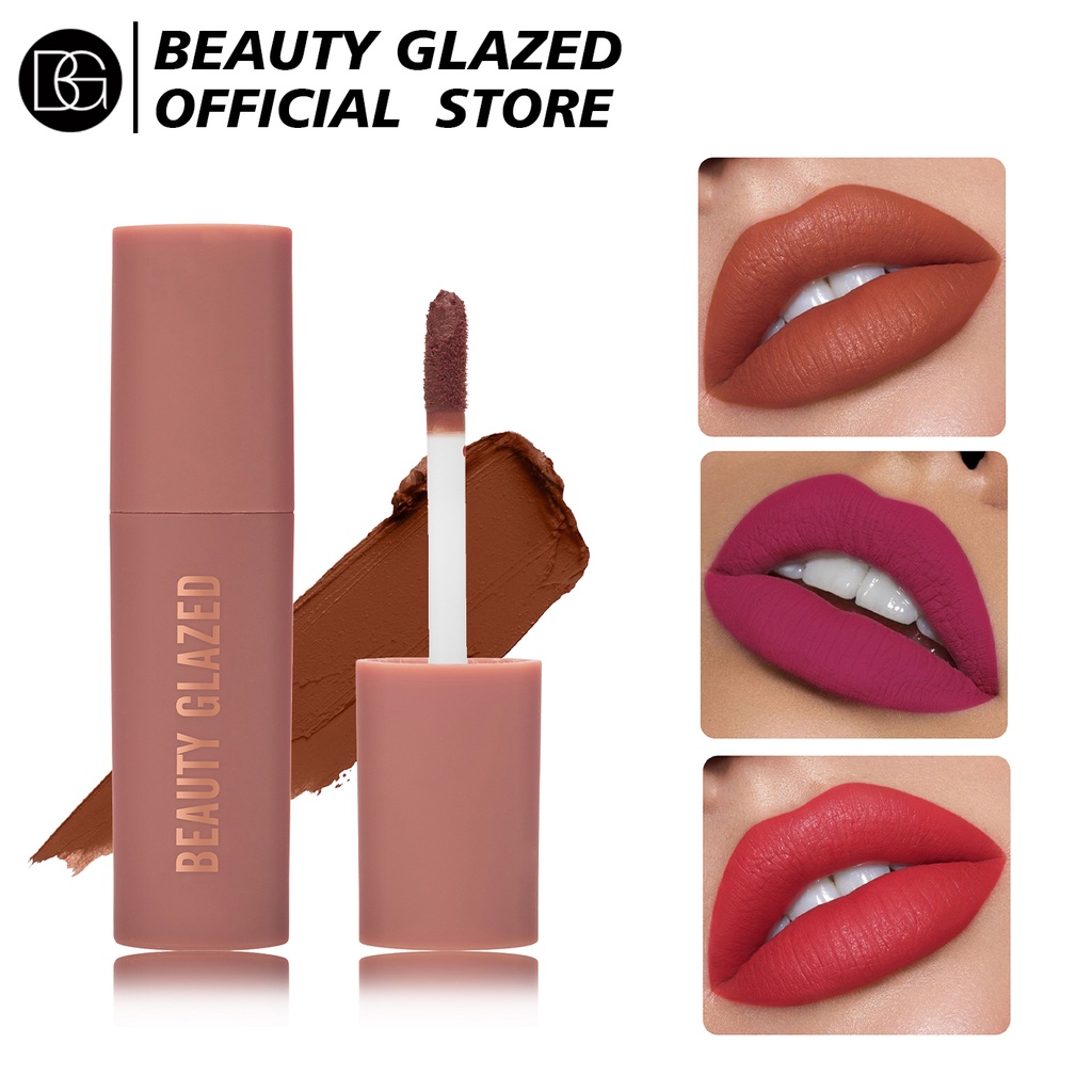 BEAUTY GLAZED Matte Velvet Lip tint Soft Light Long Lasting Lipstick ...