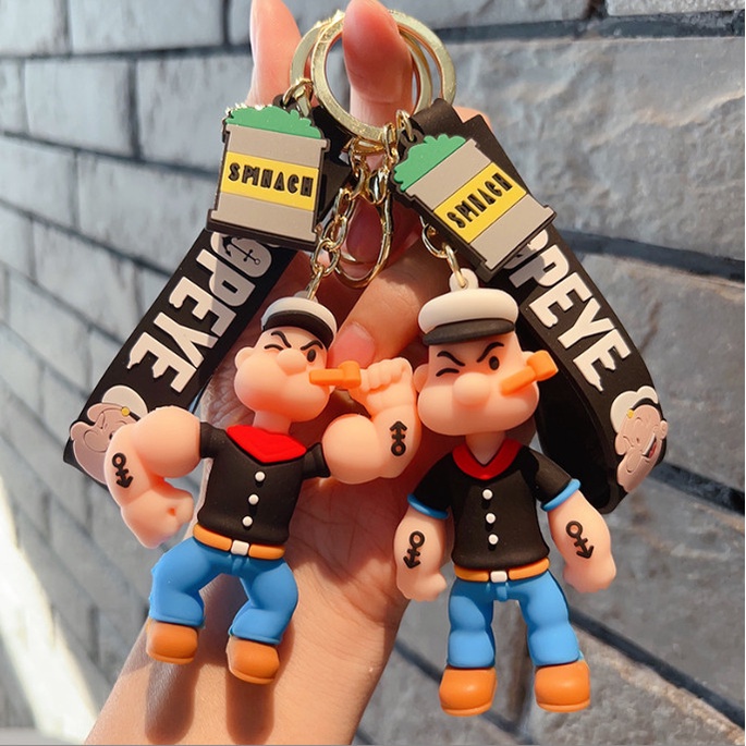 Cute cartoon Popeye sailor keychain PVC l | Shopee Philippines