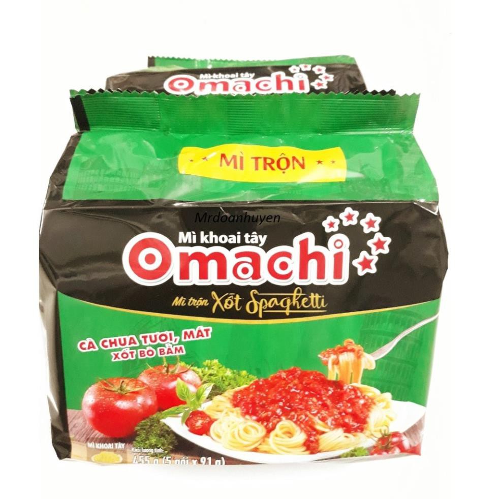 Lot of 5 packs of Omachi Mixed Noodles with Spaghetti Sauce, 91g pack ...