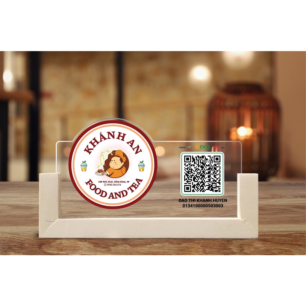 Qr code board with photo printed on request, company logo printed, mica ...