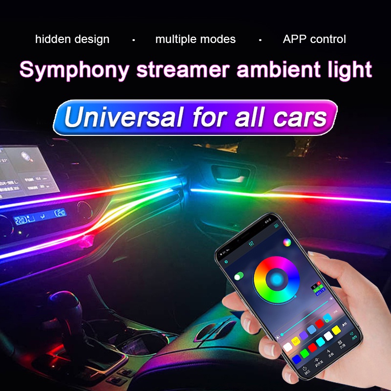 led Car Atmosphere Light RGB Dashboard Decoration Symphony Acrylic ...