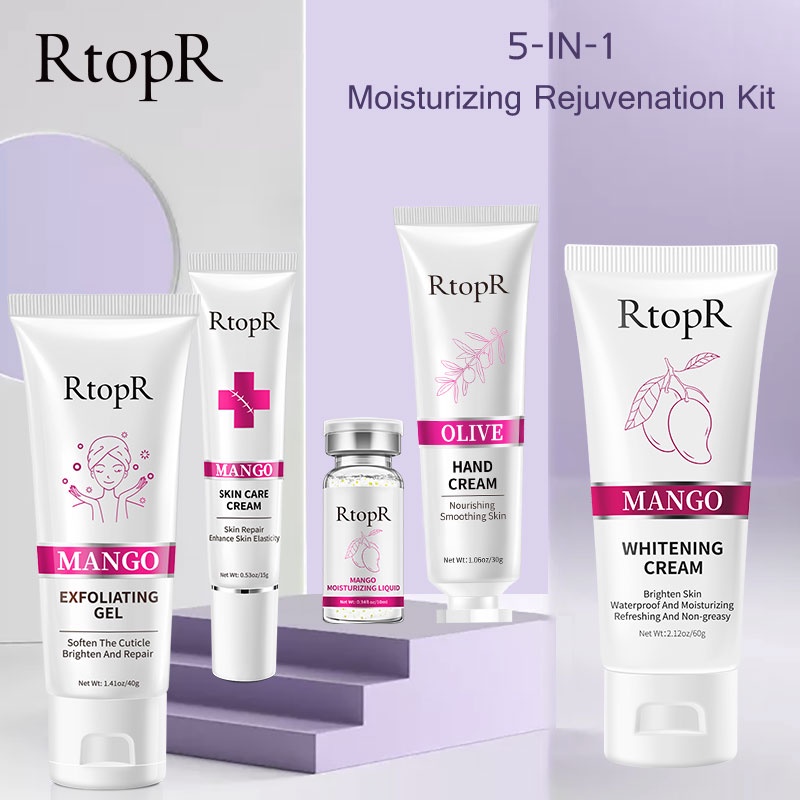 RtopR Skin Care Set: Mango Exfoliating Gel + Mango Brightening Essence ...