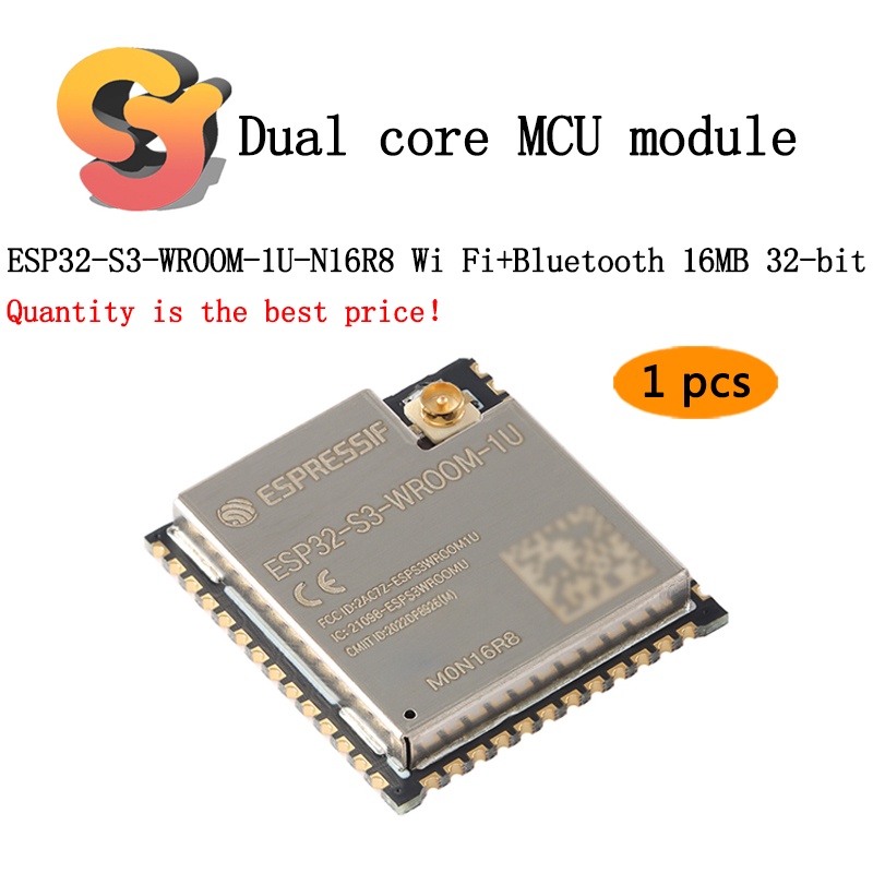 [Ready Stock Supply] 1 ESP32-S3-WROOM-1U-N16R8 Wi-Fi+Bluetooth 16MB 32-Bit Dual-Core MCU Module ...