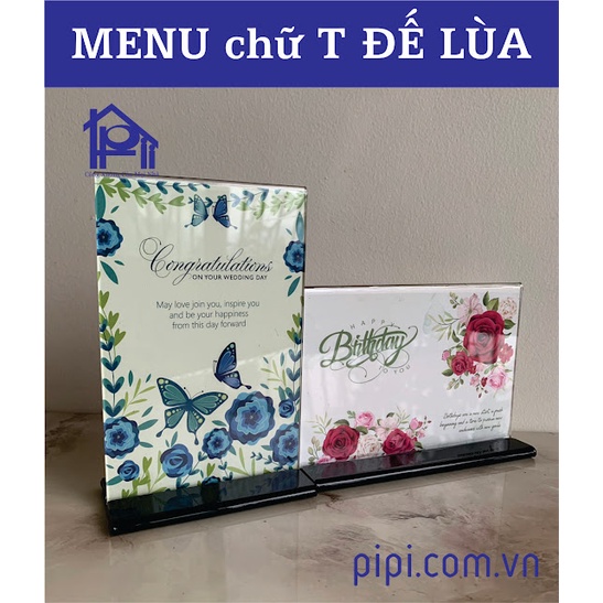 Menu MICA A6 A5 A4, sliding base menu, 2-sided standing menu ...
