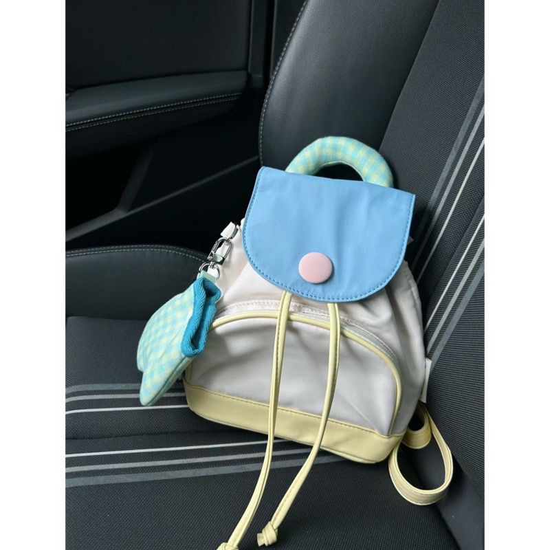 MISS PINK High-Value Summer Button Small Backpack Cute Macaron School ...