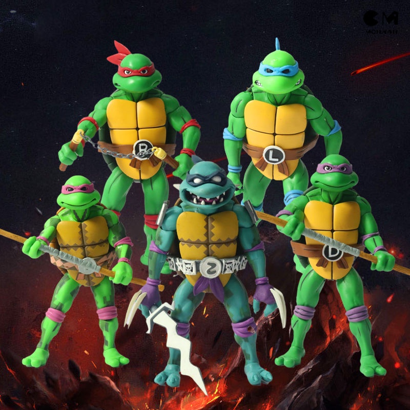 Genuine bulk NECA Ninja Turtle cartoon first wave Leonardo Tello hand ...