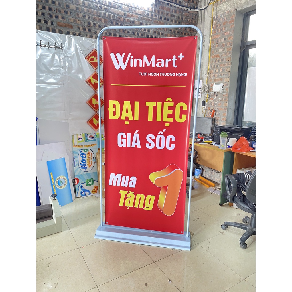 Door-style standee with plastic water base or iron base, outdoor ...