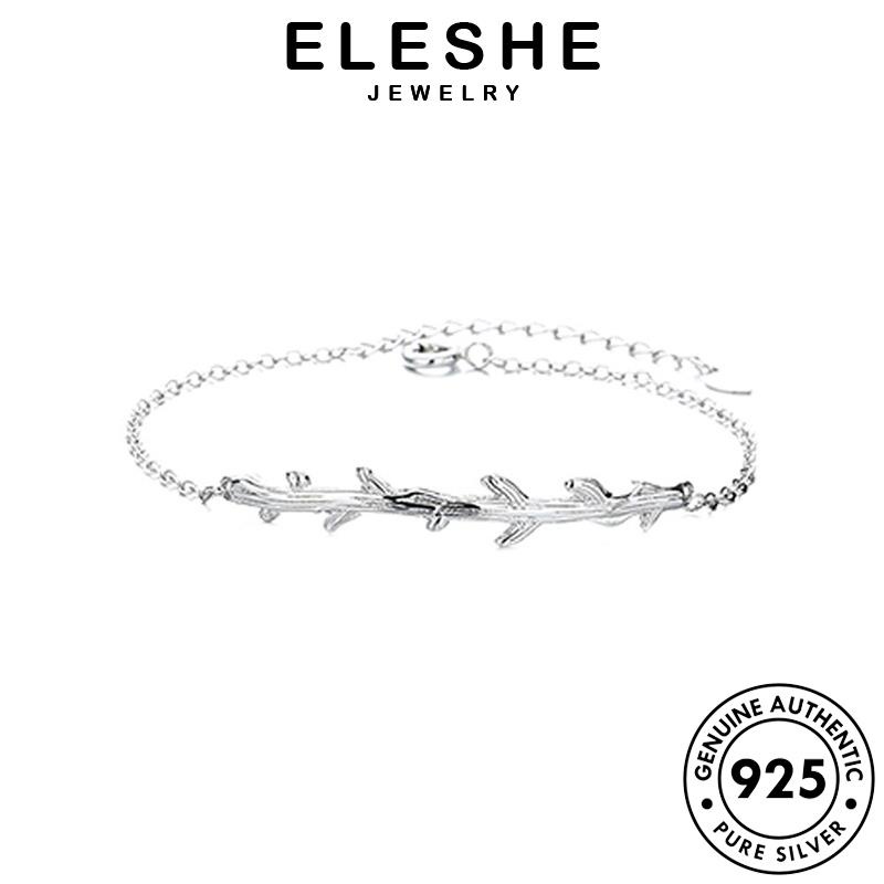 ELESHE JEWELRY Original Branch 925 Bracelet Couple Wooden Simple Silver ...