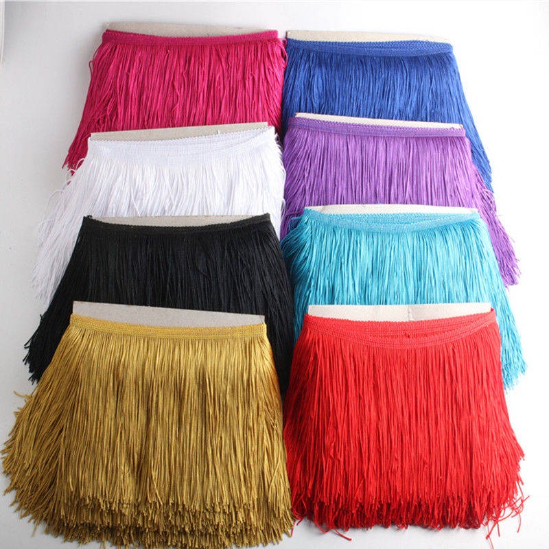costumes belly dance costume 15cm wide encrypted Latin skirt tassel ...