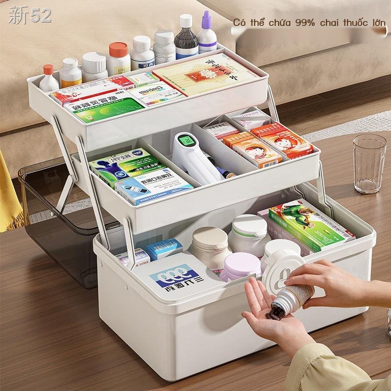 (HOT] Large Capacity Medical Household Medicine Box Standing Auxiliary ...
