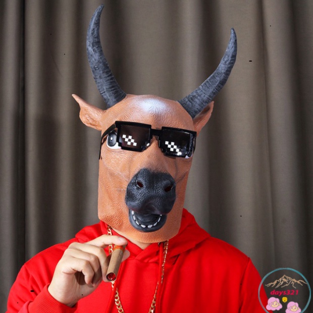 Spanish BEEF fighting mask gray clolor fake halloween costume video ...