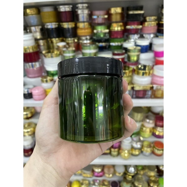 Green Pet Plastic Jar with Plastic Lid 200g | Shopee Philippines
