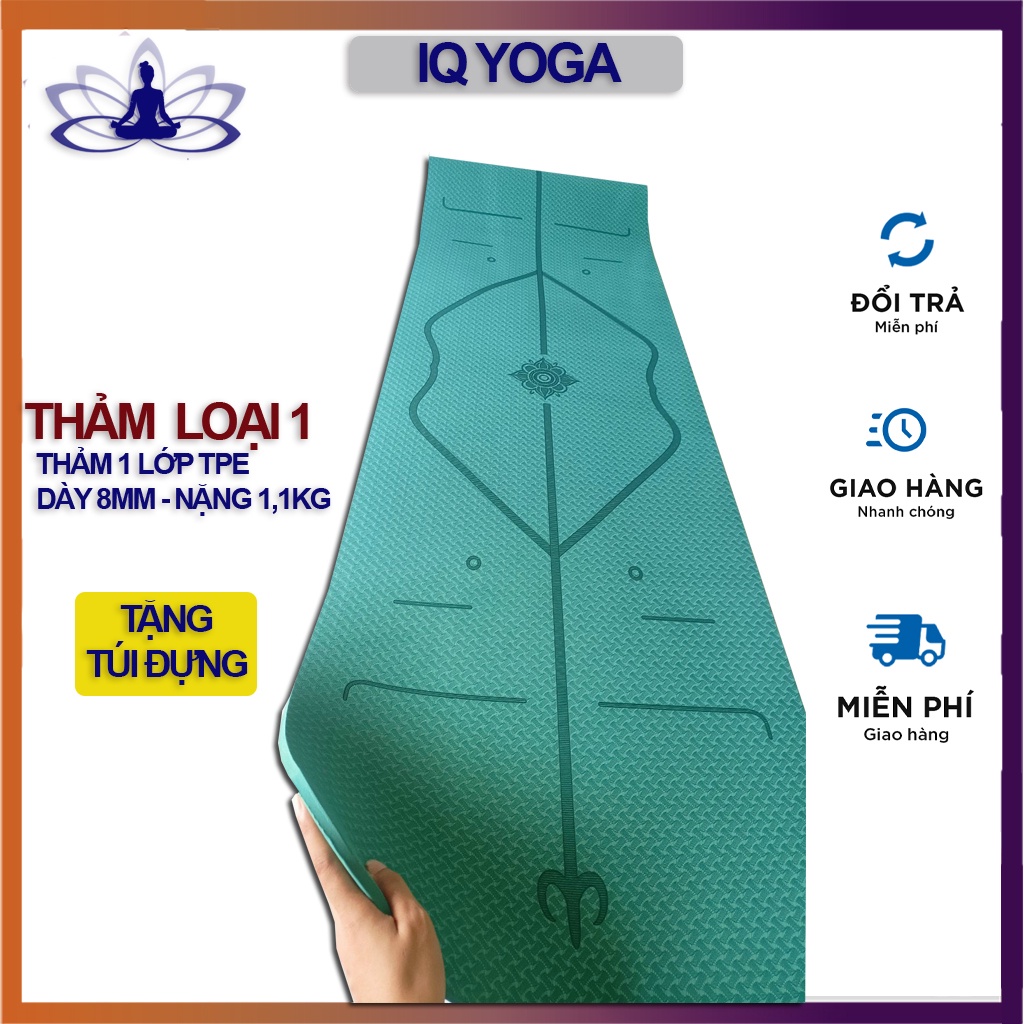 8mm yoga mat with 1 layer of beautiful monolithic molding, FREE BAG ...
